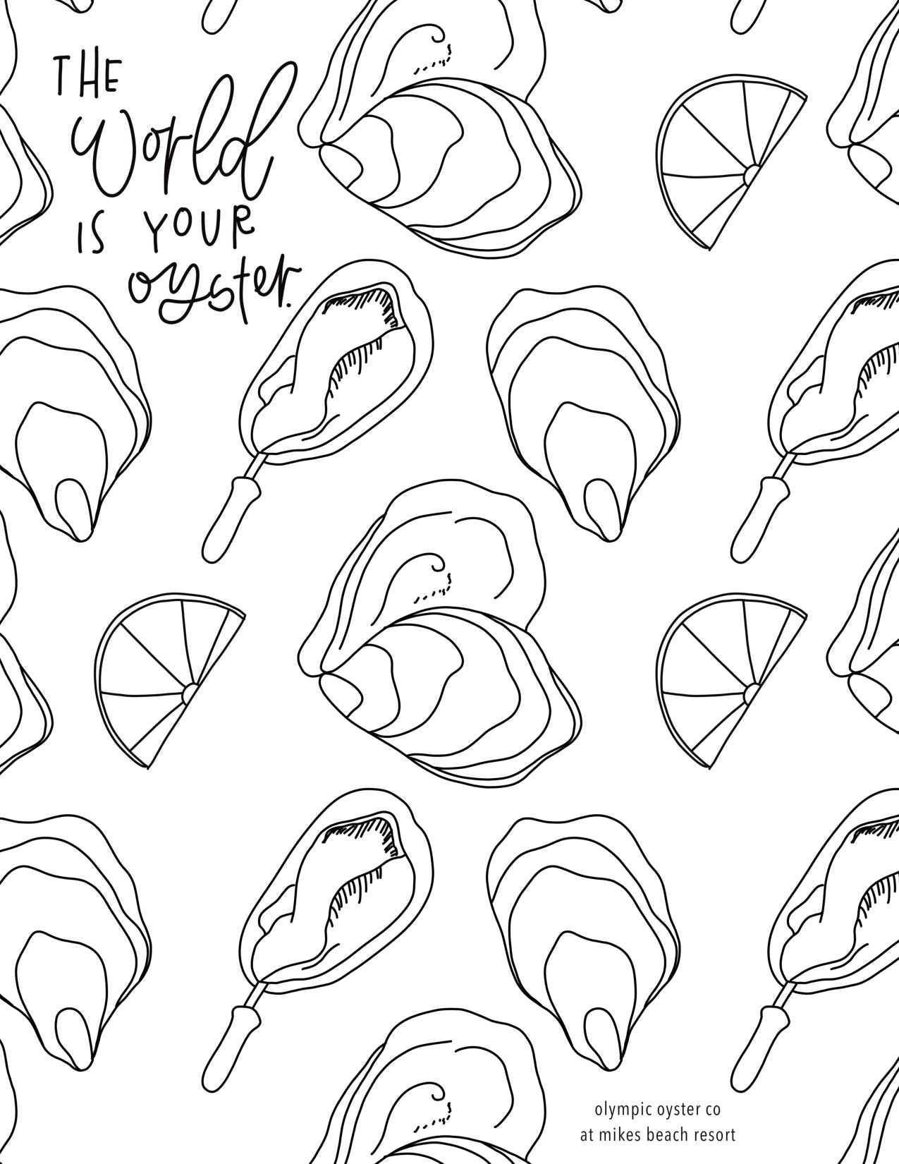 oyster coloring pages